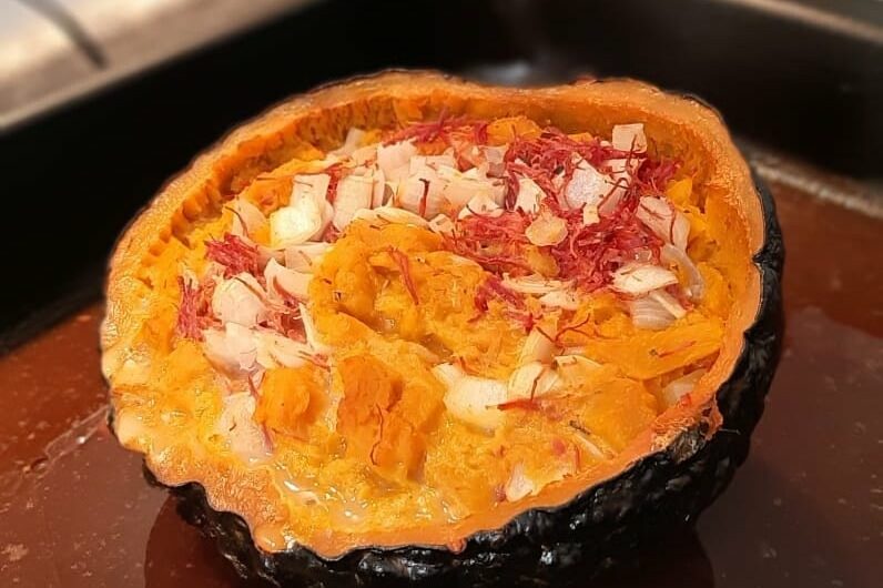 Receita de Abóbora Cabotiá Recheada com Carne Seca - Cíntia Costa